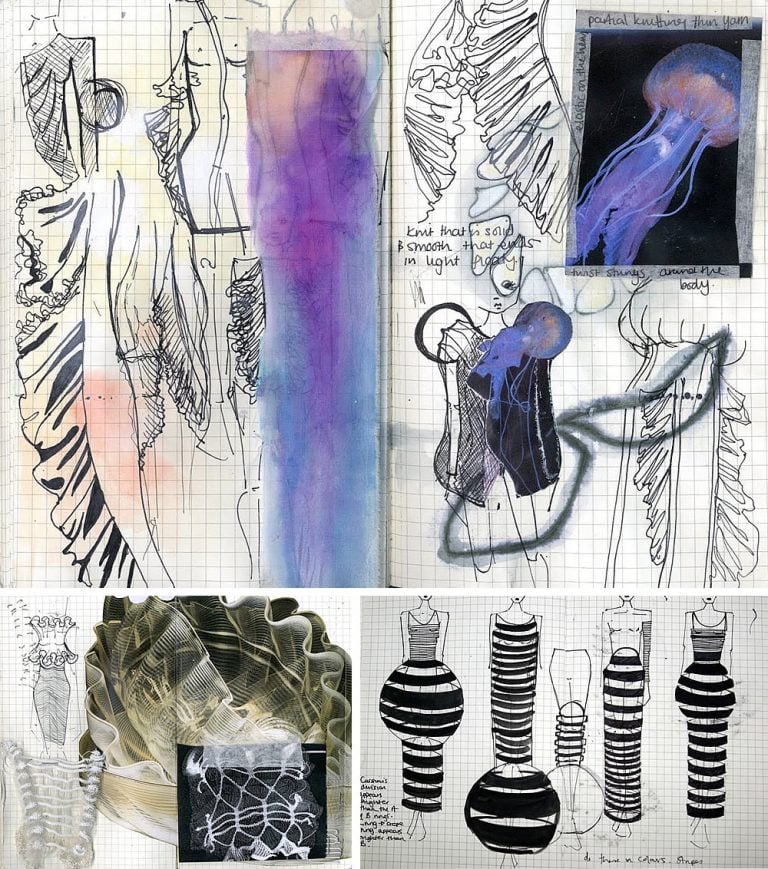 Textiles and Fashion Design Sketchbooks – 18 Inspirational Examples