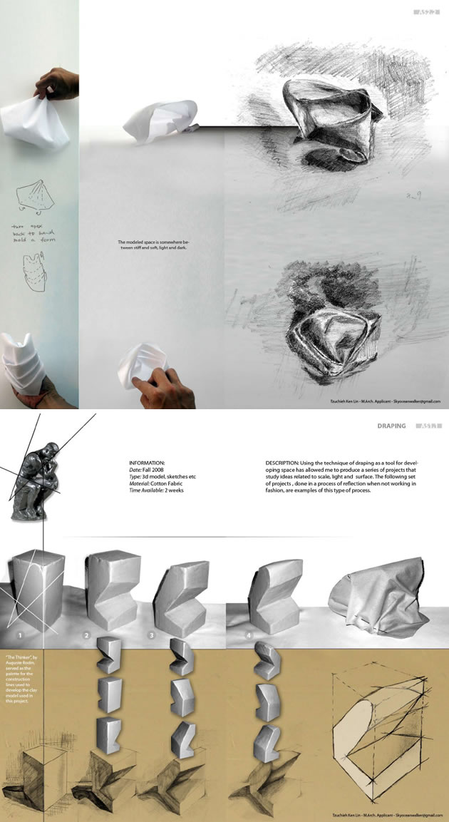 Architecture Art Portfolio Examples Photos